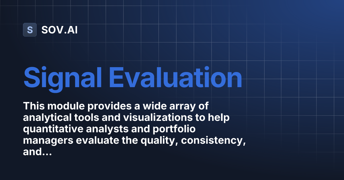 Signal Evaluation | SOV.AI