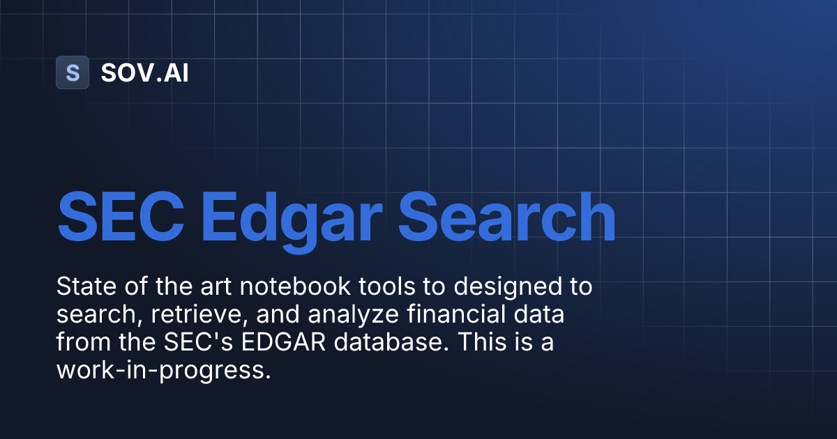 SEC Edgar Search | SOV.AI