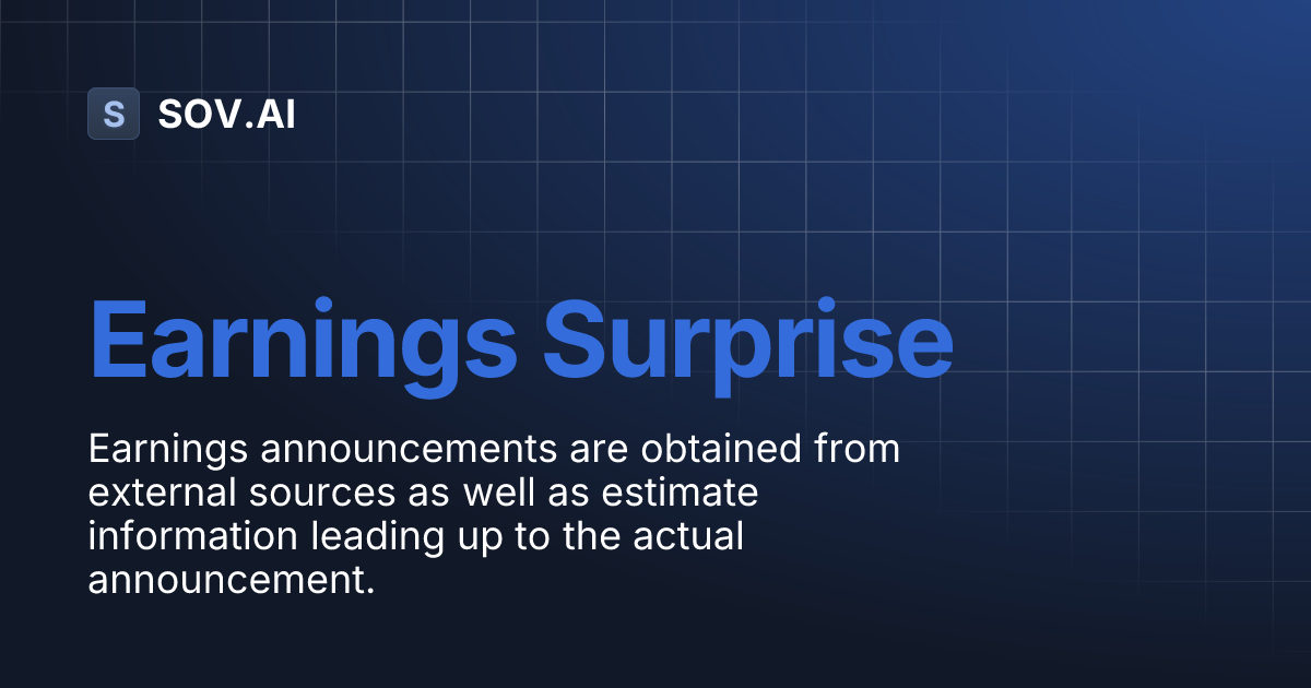 Earnings Surprise | SOV.AI